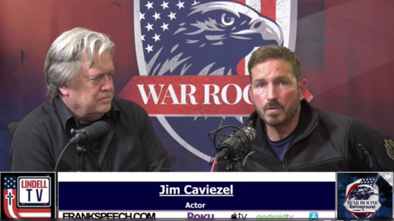 Jim Caviezel blows lid off child trafficking, Epstein Island, Hollywood ...